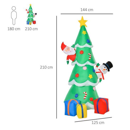 Christmas Decorations 7ft Christmas Inflatable Tree Led Lighted For